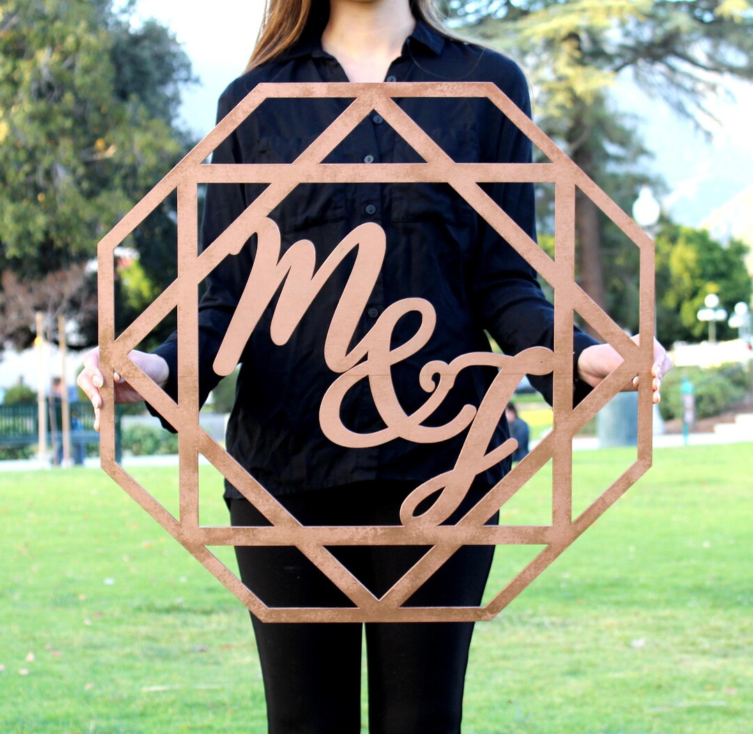 Wedding Name Sign Cutout, Couples Initials Sign, Wood Initials for the ...