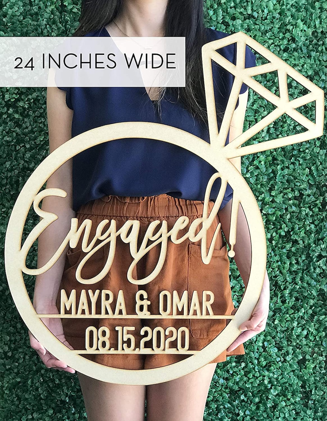 Custom Engagement Party Sign, Engagement Gifts for Couple, Engagement ...