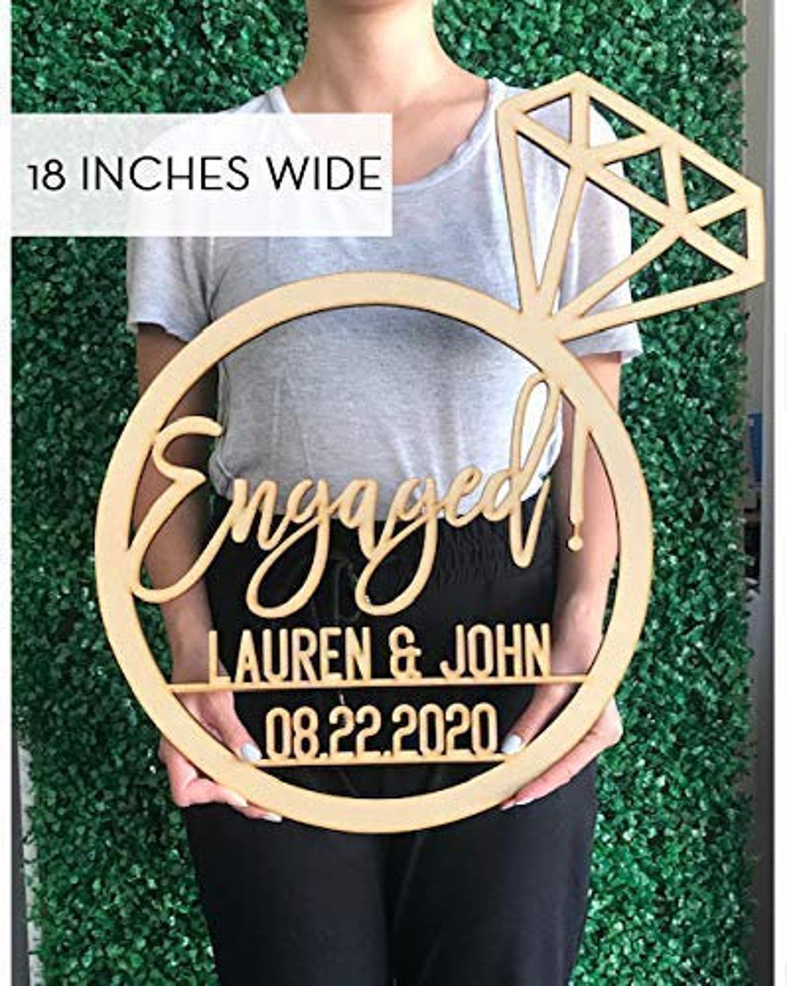 Custom Engagement Party Sign, Engagement Gifts for Couple, Engagement ...