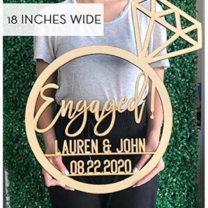 Custom Engagement Party Sign, Engagement Gifts for Couple, Engagement ...