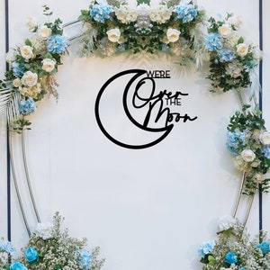 Over the Moon Baby Shower, Crescent Moon Decor, Celestial Baby Shower ...
