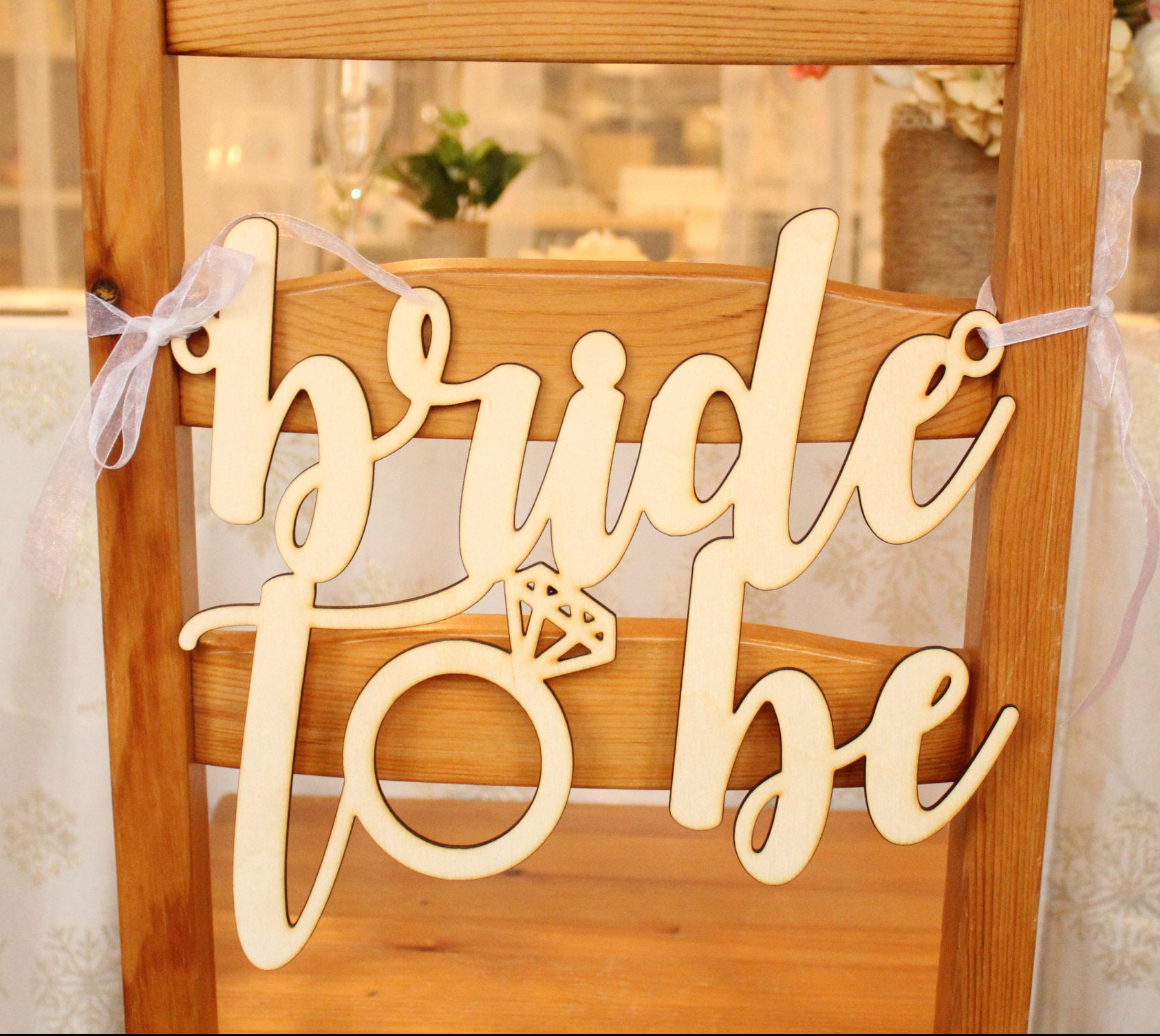 Bride to Be Chair Sign Bride to Be Sign for Chair Bridal - Etsy