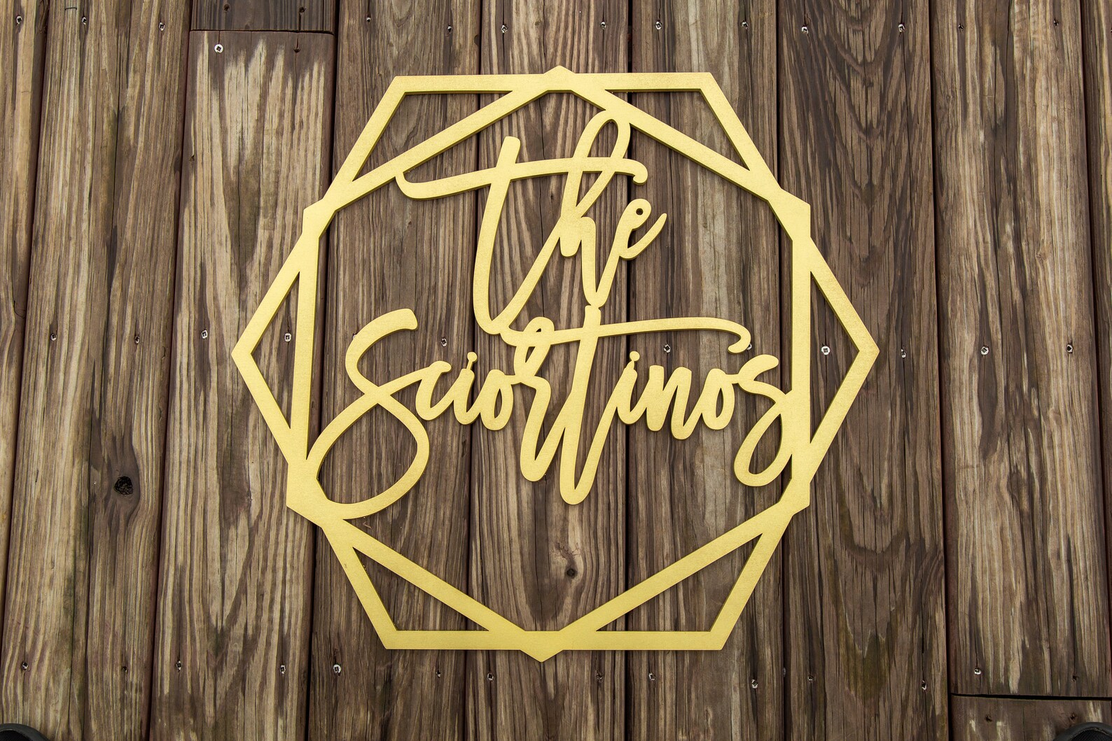 Custom Last Name Sign Laser Cut Last Name Sign Geometric - Etsy