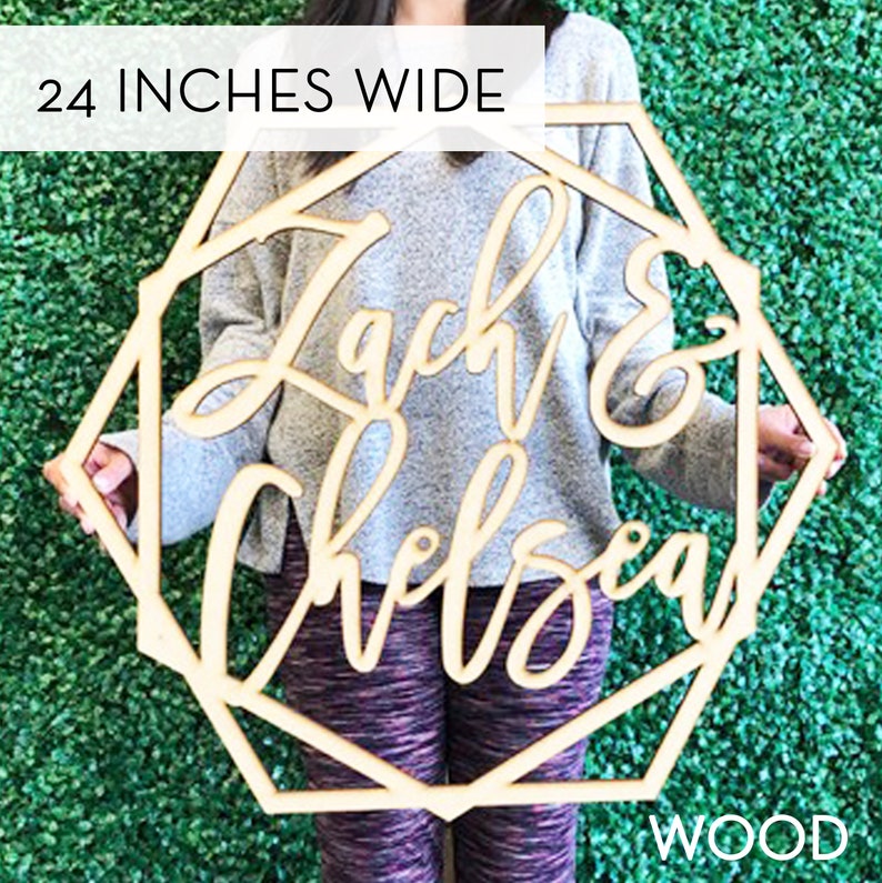Custom Name Sign Backdrop Geometric Name Sign Wood Wedding - Etsy