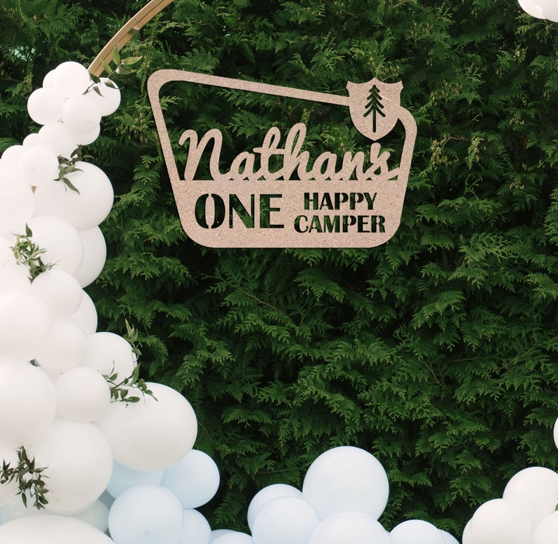 One Happy Camper, Camping Theme First Birthday, National Park Name Sign ...