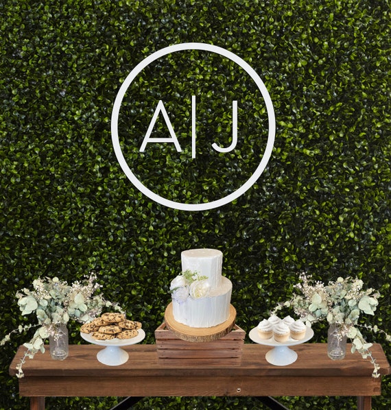 Wedding Initial Sign Initial Wall Décor Wedding Wooden - Etsy