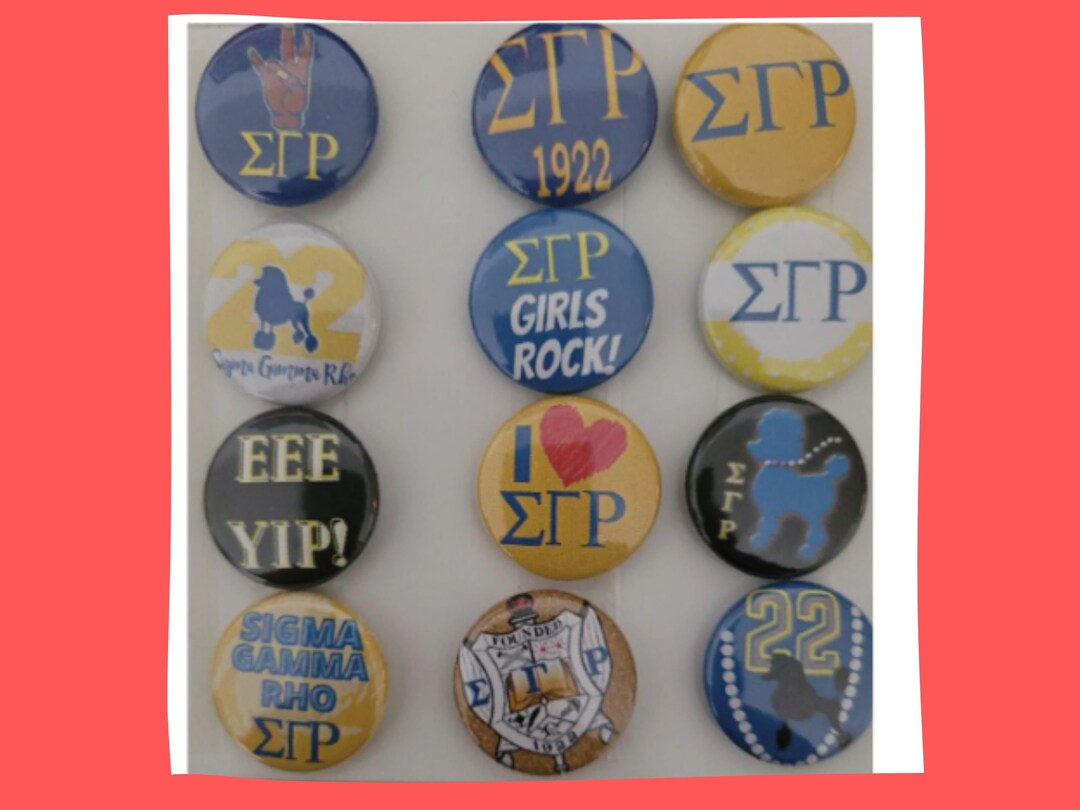 1 Inch Button, Sigma, Sigma Gamma Rho, Sorority Button, Pins, 1 Buttons ...