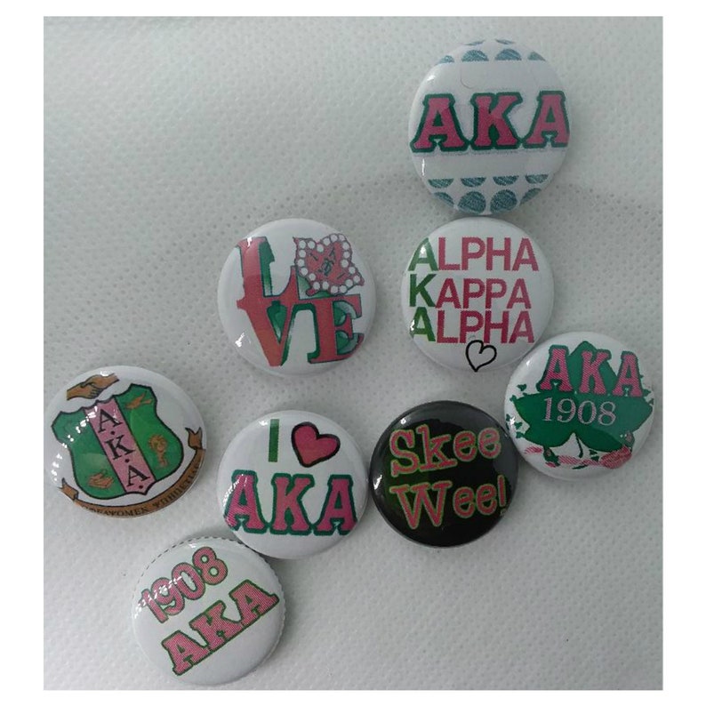 1 button AKA Alpha Kappa Alpha Sorority Button Pins | Etsy