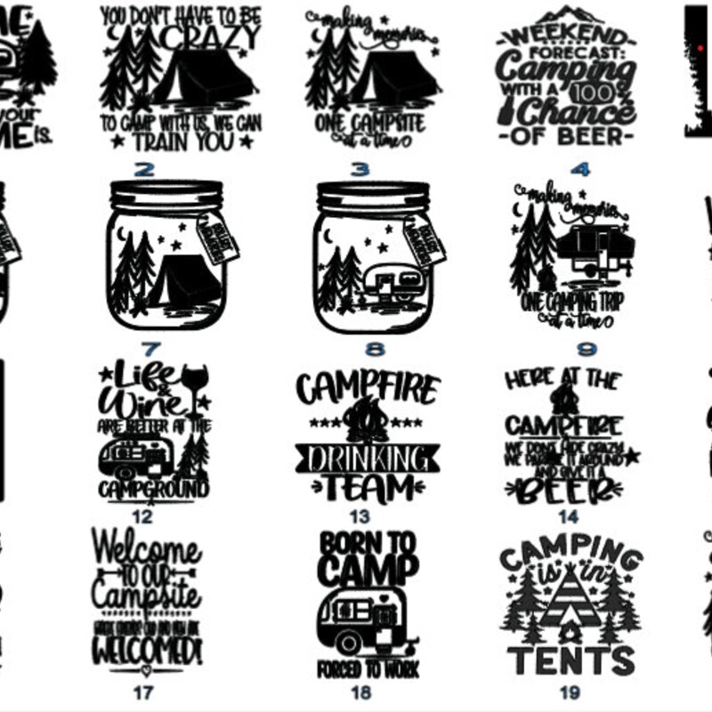 Camping Decals for Camper - Etsy