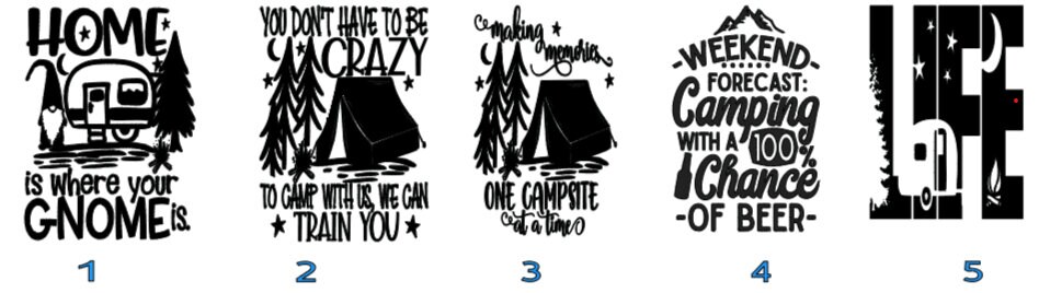 Camping Bucket Decals Vol 2 Camping Bucket Decals Vinyl Decals Camping ...