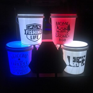 LED Lighted Camping Bucket - Etsy
