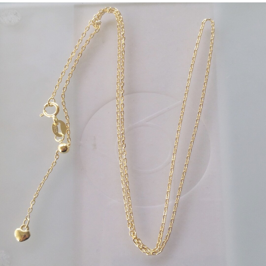 Adjustable Length Sterling Silver Chain, Gold Plated Chain - Etsy