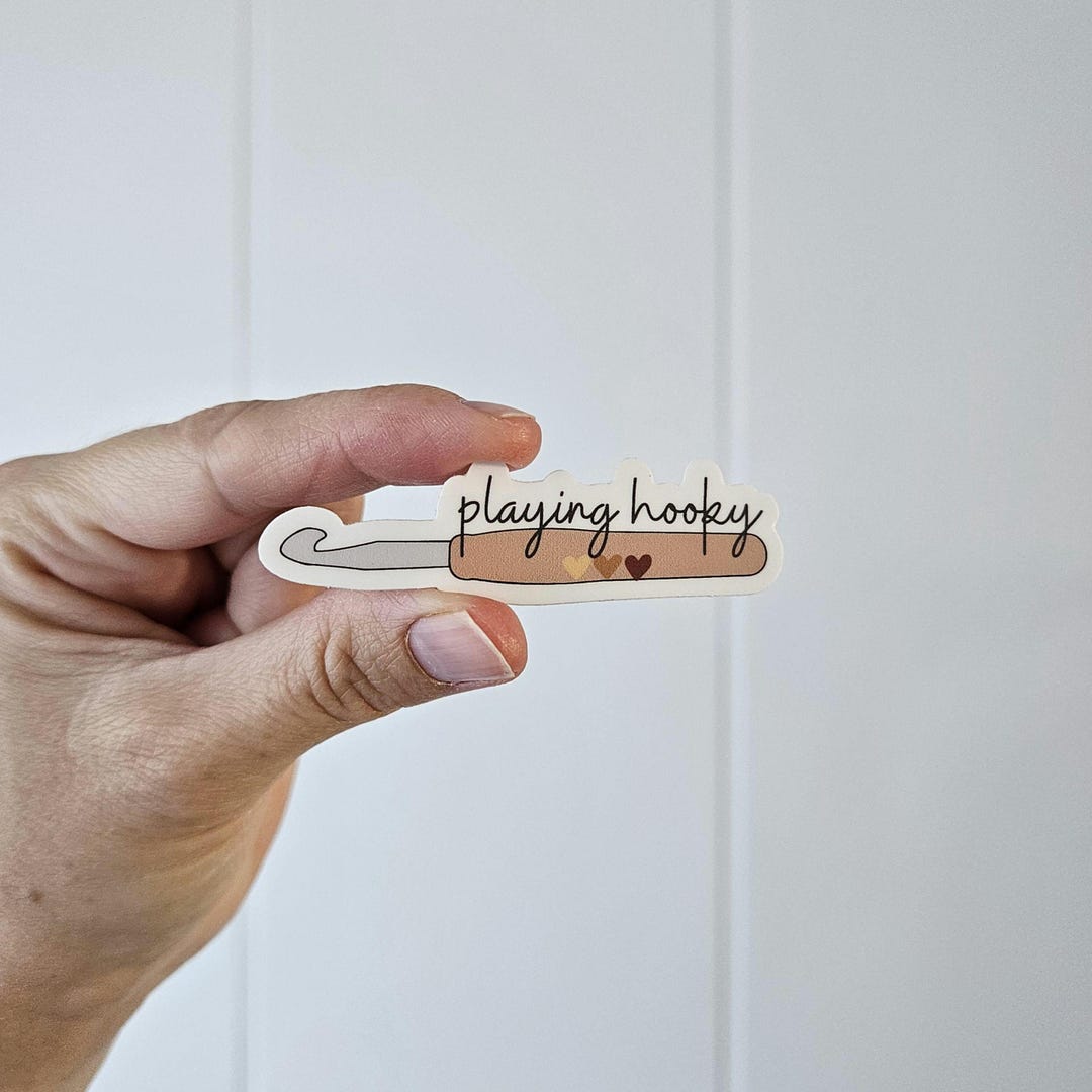Sticker: "playing Hooky", Crochet Sticker, Cute Sticker, Funny - Etsy