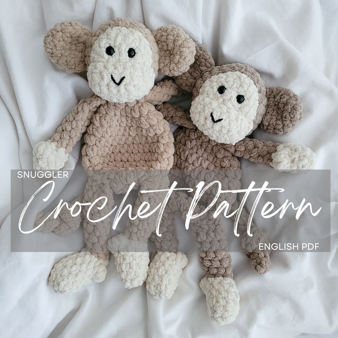 Pattern: Mobey the Monkey Snuggler, Crochet Monkey, Crochet Pattern ...