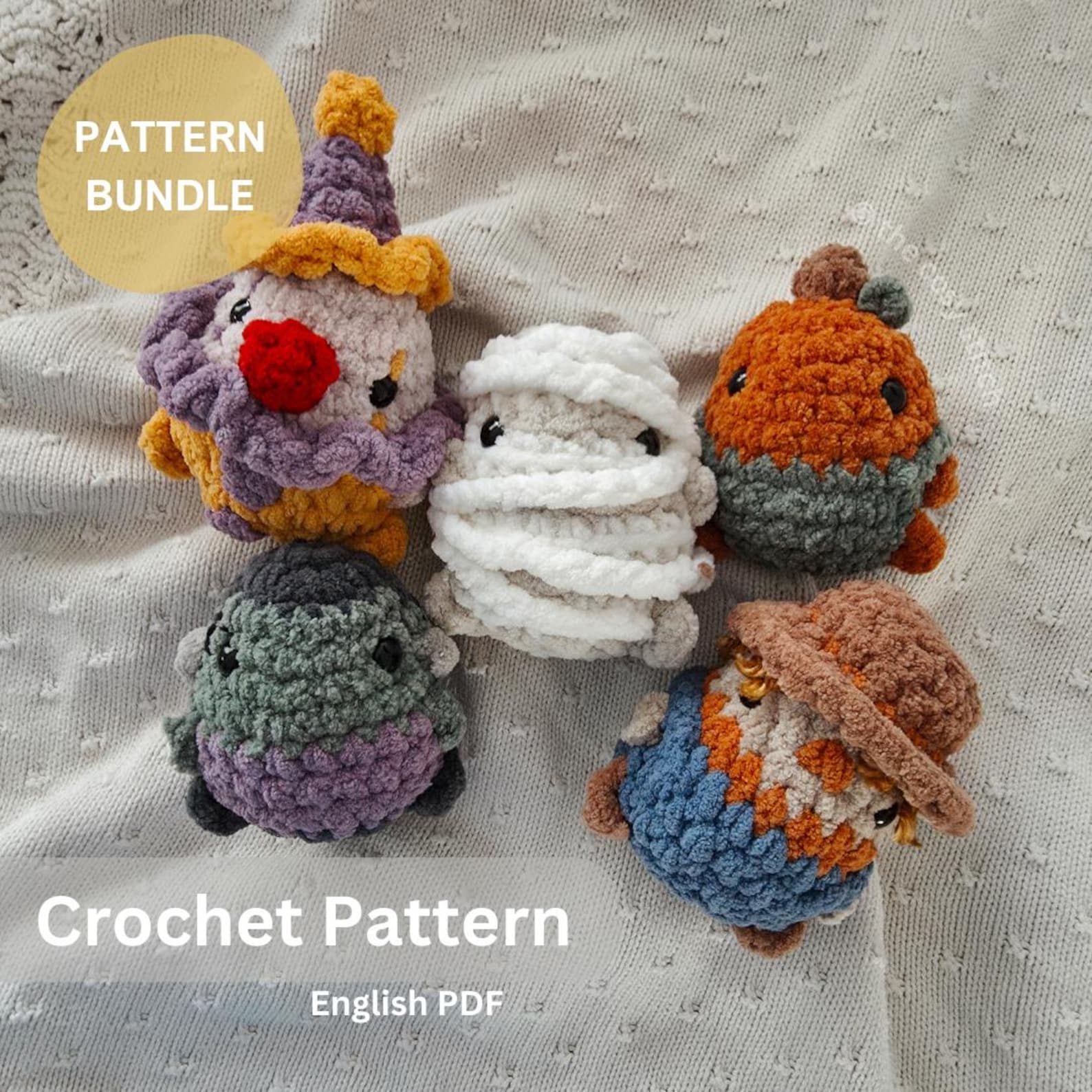 Pattern Bundle: Chubby Mini Boo Buddies Crochet Patterns *see ...