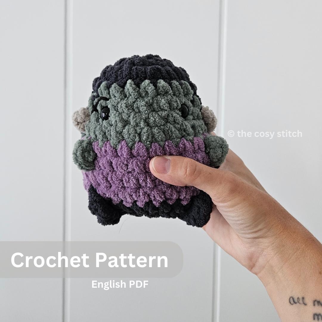 Pattern: Frankenstein Chubby Boo Buddy, Crochet Pattern ONLY, Halloween ...