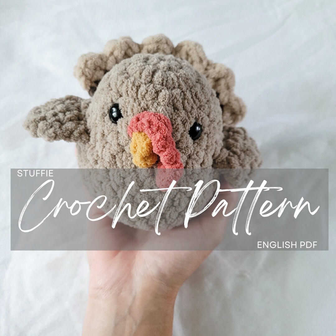 Turkey Chubby Farm Buddy Crochet Pattern: No Sew Amigurumi (PDF Pattern ...