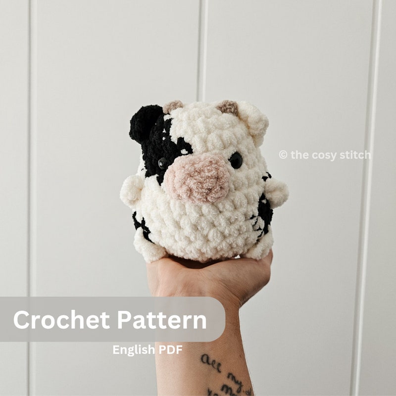 Chubby Cow Crochet Pattern - Etsy