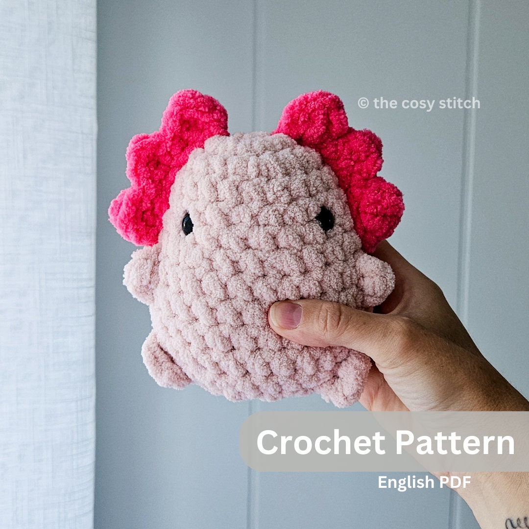 Pattern: Axolotl Chubby Buddy, Crochet Pattern, Crochet Axolotl, Beach ...