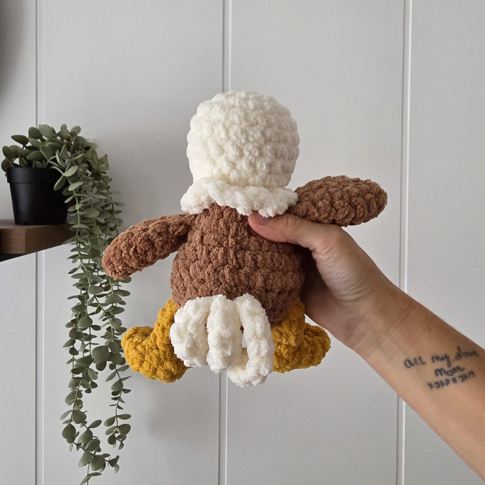 Colour Guide: Crochet Eagle Stuffie + Beak, Frill, Tail Pattern (PDF ...