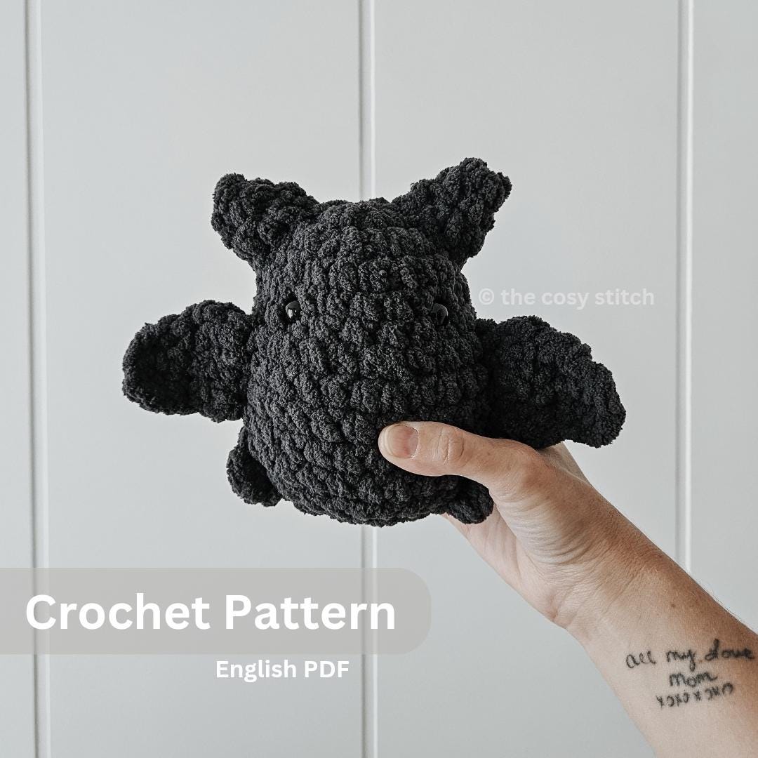 Pattern: Bat Chubby Boo Buddy, Crochet Pattern ONLY, Halloween Crochet ...