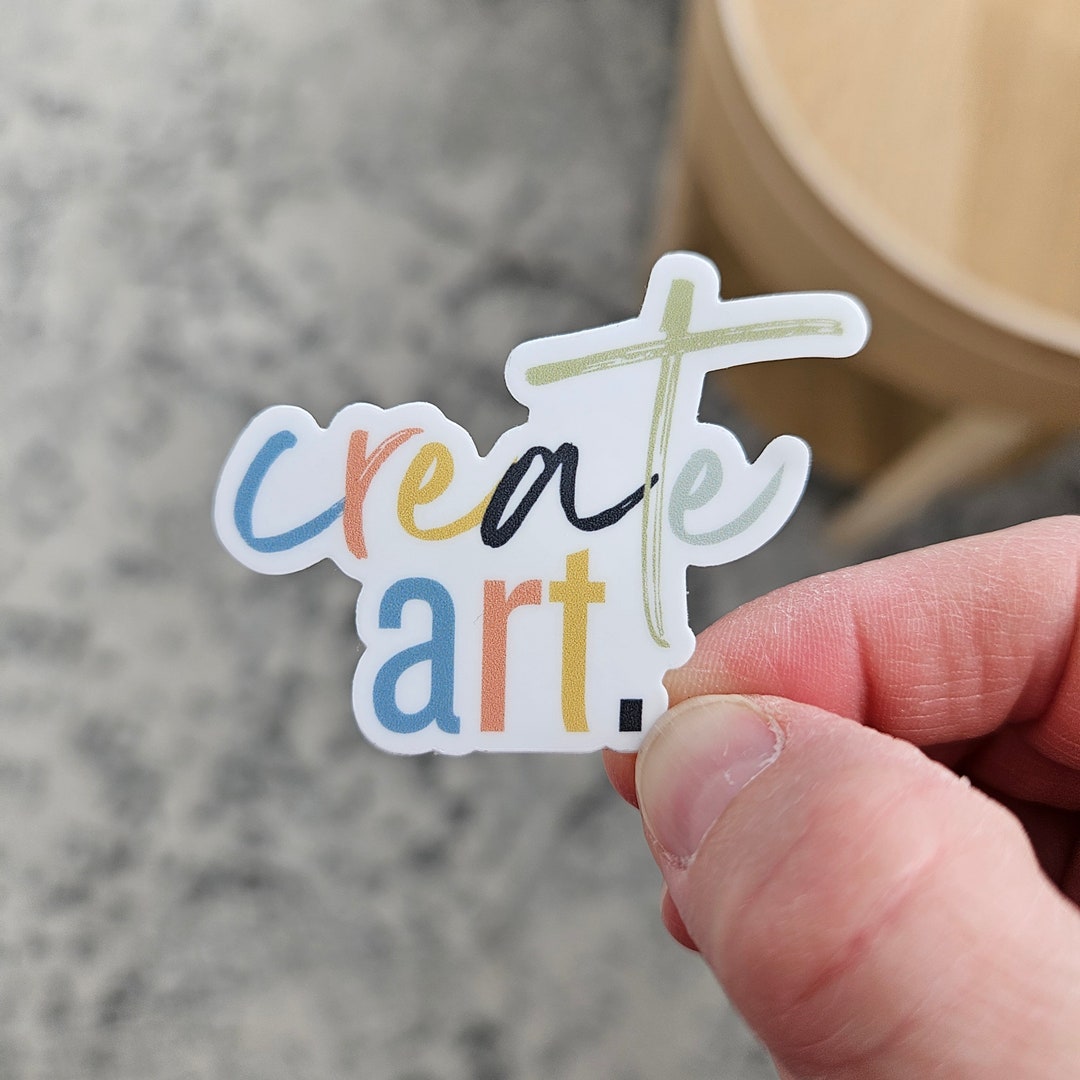 Sticker: Create Art, Colourful Sticker, Crochet, Knit, Artist - Etsy