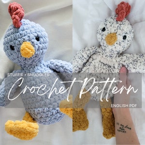 Pattern: Cooper the Chicken Snuggler & Stuffie Patterns, Crochet ...