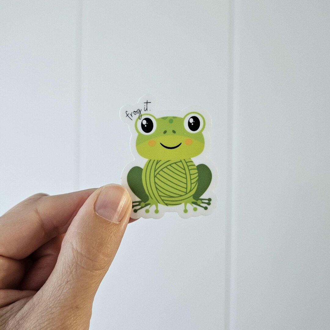 Sticker: frog It, Crochet Sticker, Funny Sticker, Frog Sticker - Etsy