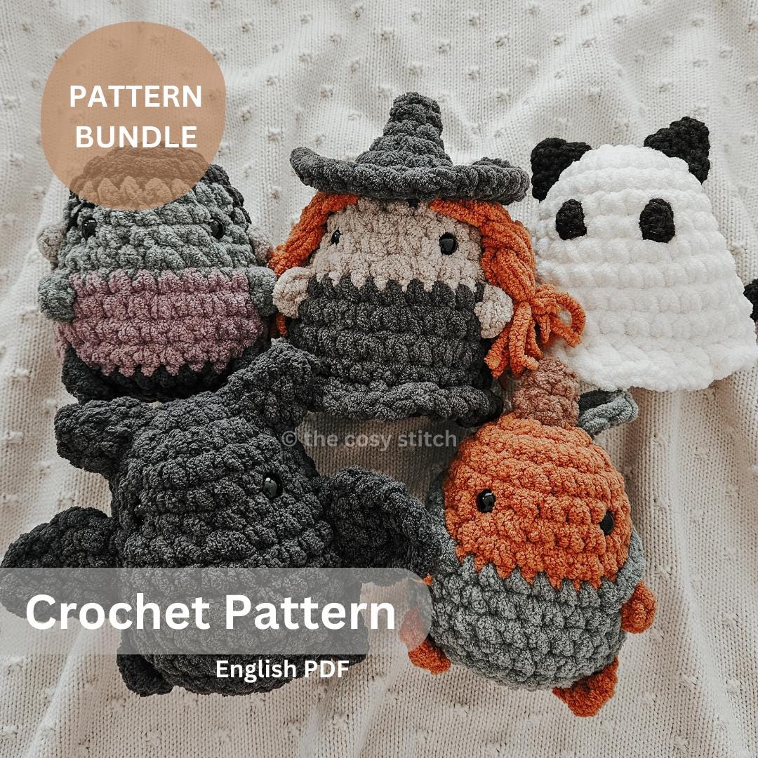 Pattern Bundle: Chubby Boo Buddies, Halloween Crochet Patterns *see ...