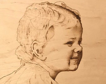 Pyrography portrait | Etsy