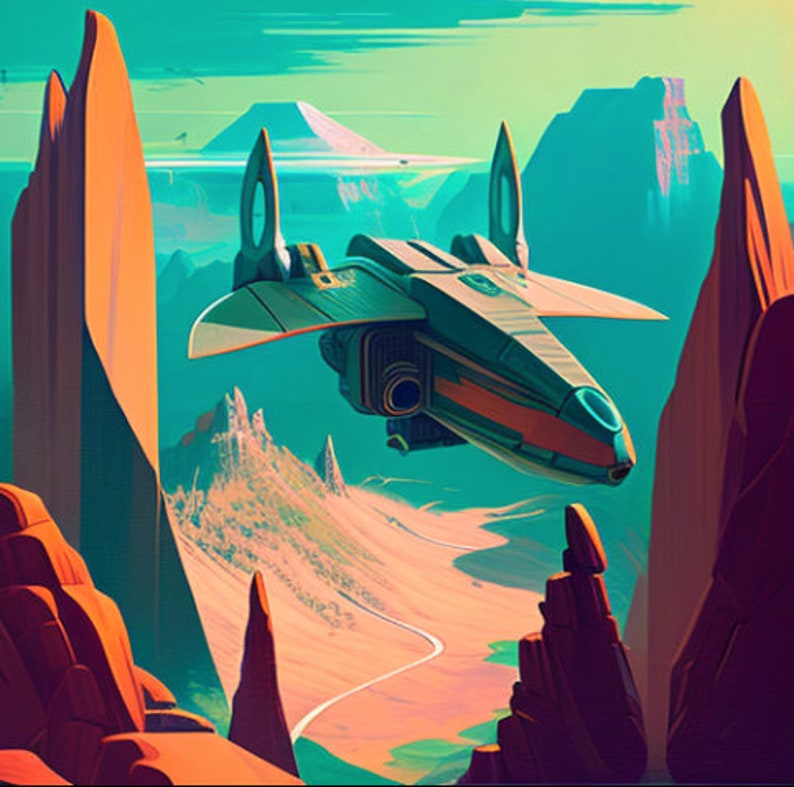 Retro Futurism Art - Set of 3 Wall Art Digital Print - Etsy