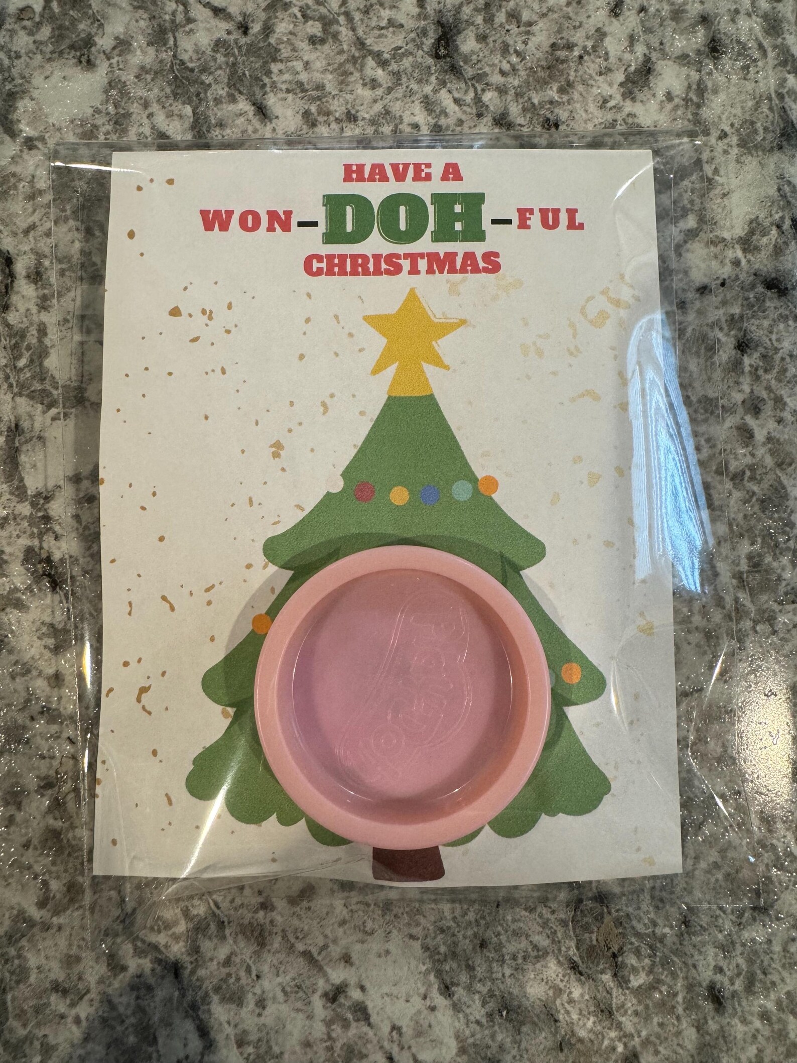 Christmas Play-doh Stocking Stuffer Card With Bag(play Doh NOT Included ...