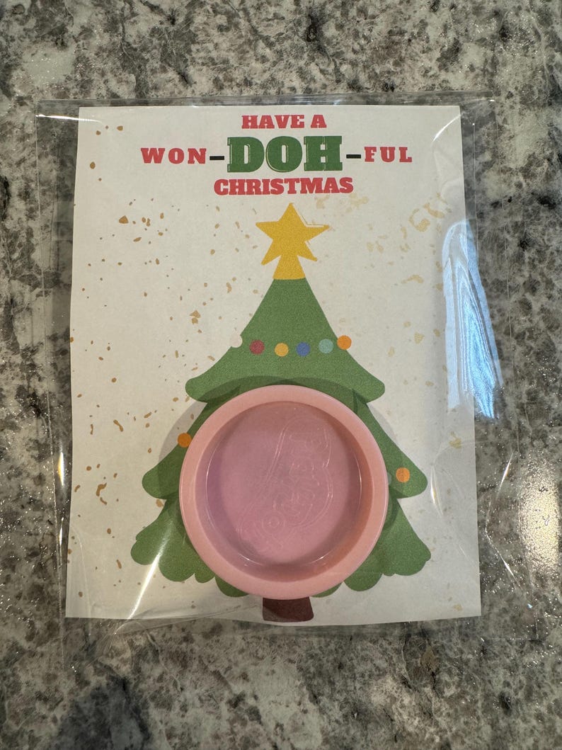 Christmas Play-doh Stocking Stuffer Card With Bag(play Doh NOT Included ...
