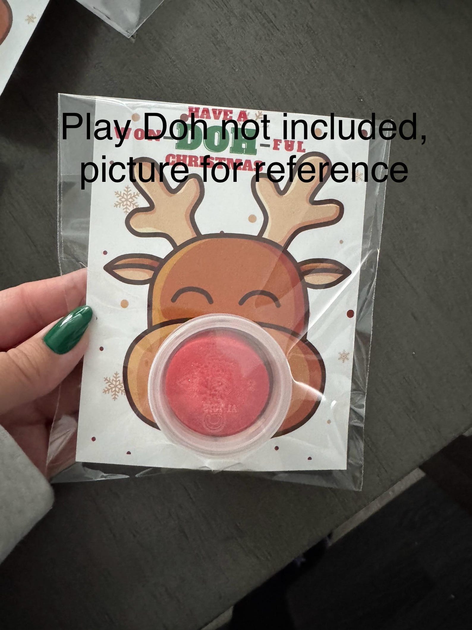 Christmas Play-doh Stocking Stuffer Card With Bag(play Doh NOT Included ...