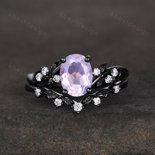 Amethyst Engagement Ring - Etsy