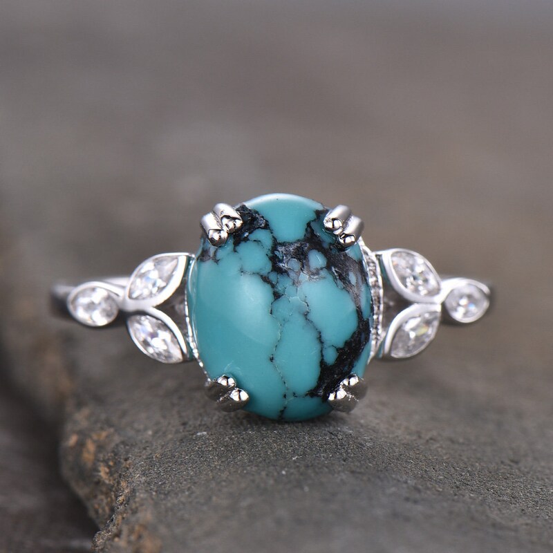 Turquoise Engagement Ring - Etsy