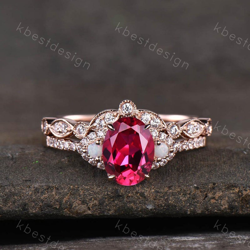 Ruby Engagement Ring - Etsy