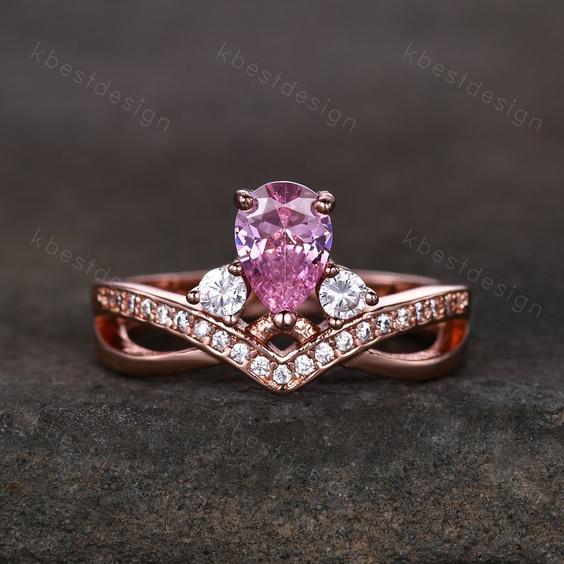 Pink Cz Ring - Etsy