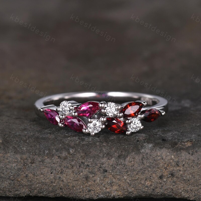 Garnet Ring - Etsy
