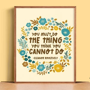 Eleanor Roosevelt Quote Art Print | Feminist Poster - Etsy