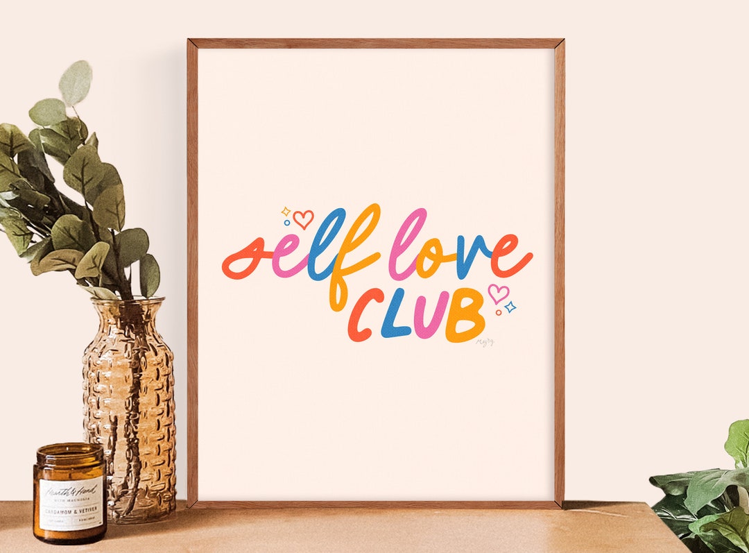 Self Love Club Poster | Feminist Art Print - Etsy
