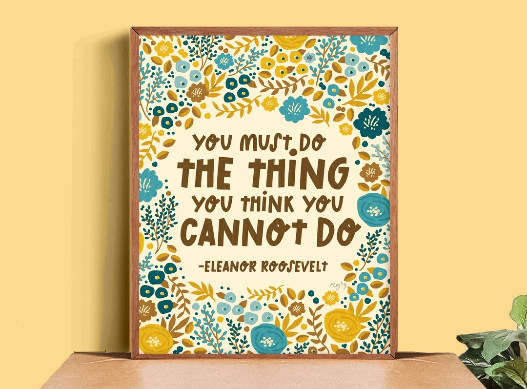 Eleanor Roosevelt Quote Art Print | Feminist Poster - Etsy