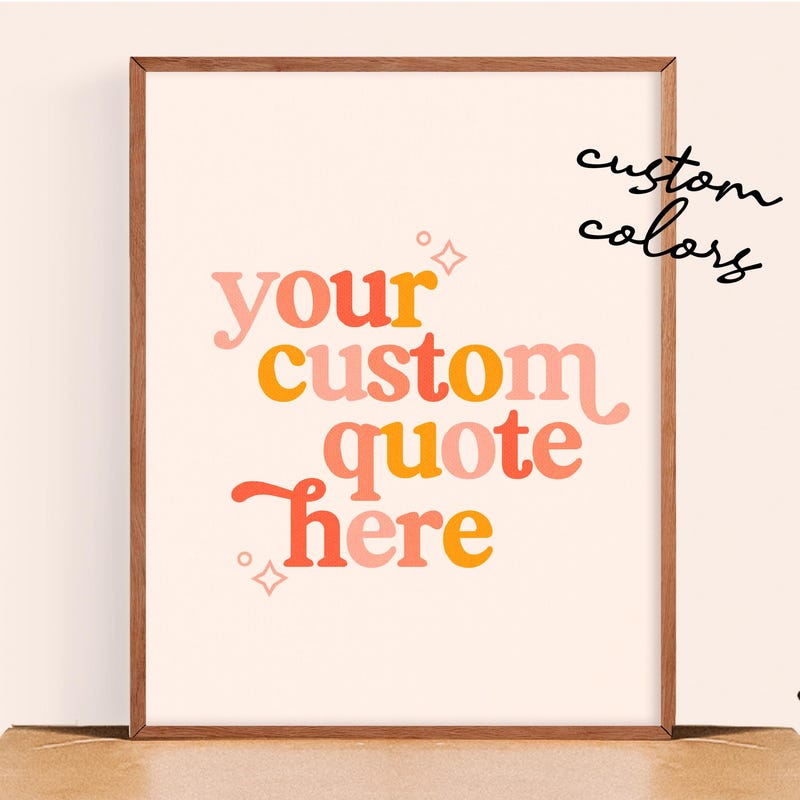 Custom Quote Poster - Etsy