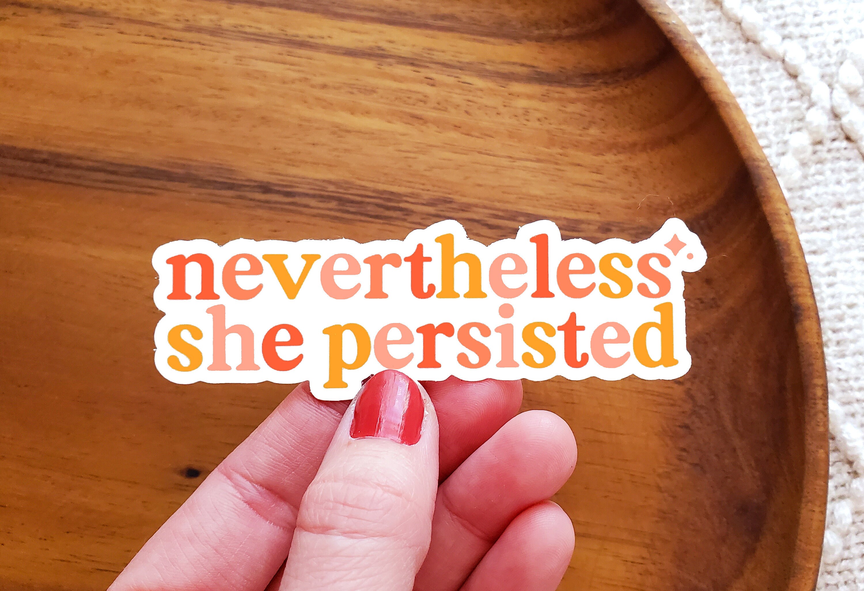 Nevertheless She Persisted Vinyl Sticker Feminist Stickers | Etsy