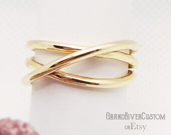 Abstract Gold Ring | Etsy