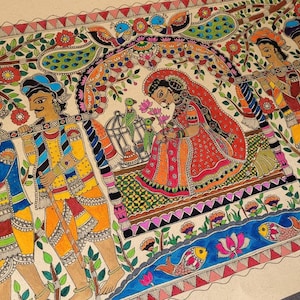 Doli Kahar (bride in Palaquin) Preorder, Madhubani Indian Folk Painting, Preorder - Etsy