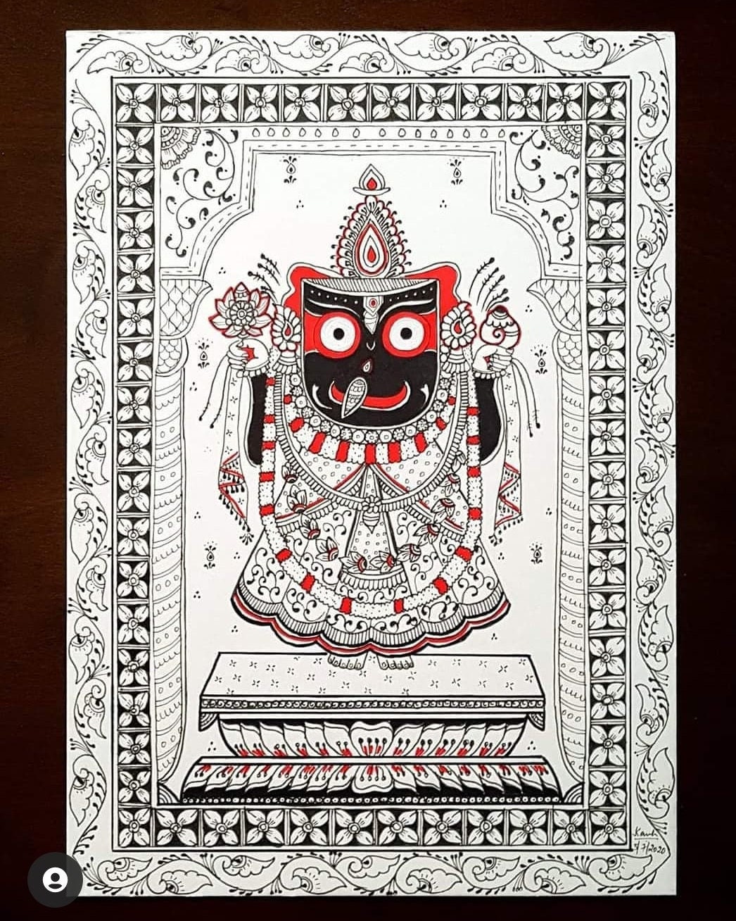 Print Pattachitra Painting of Lord Jagganath - Etsy