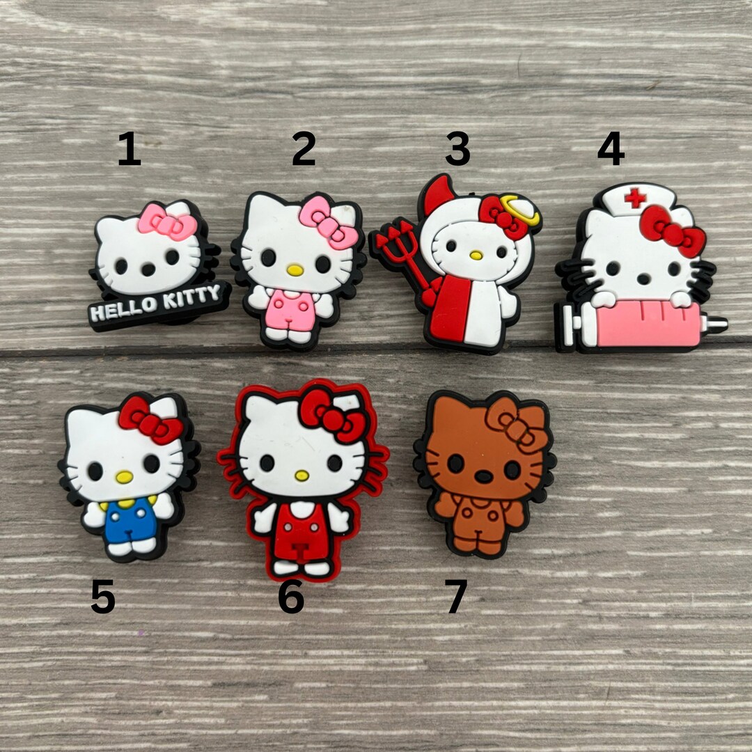 Hello Kitty Croc Charms - Etsy