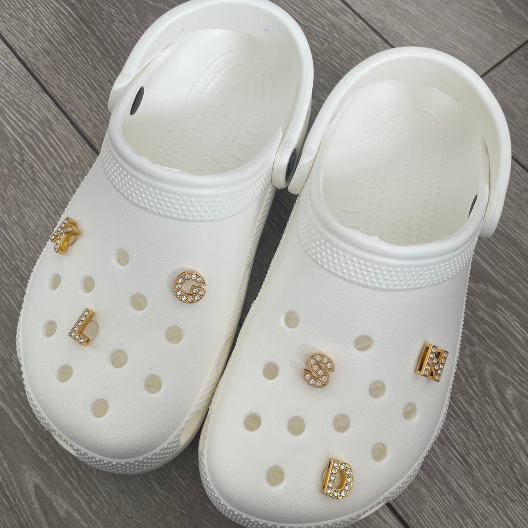 Gold Letter Croc Charms all Letters - Etsy