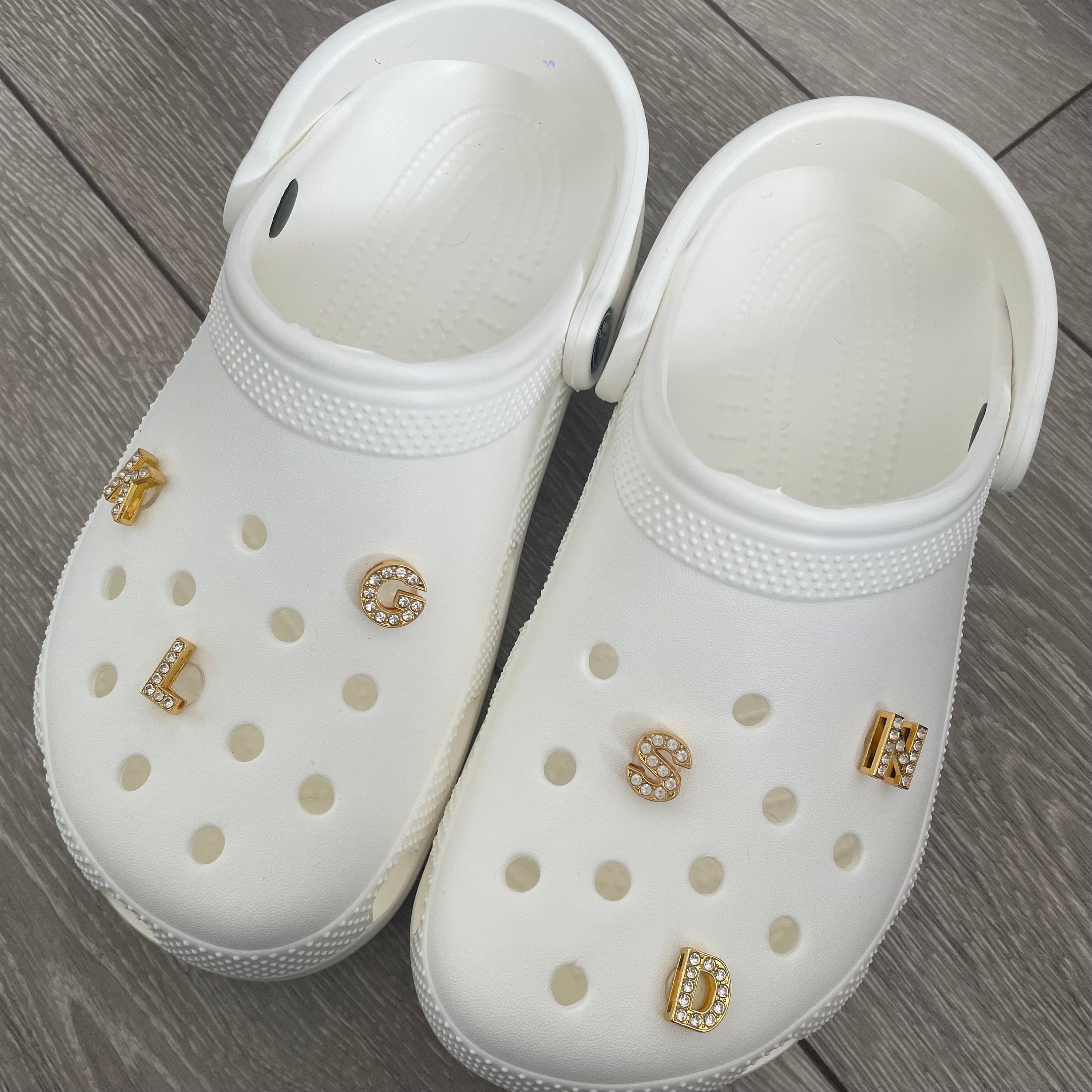 Gold Letter Croc Charms all Letters - Etsy